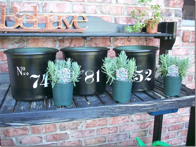 Pickles and Cheese: Re-Cycled and Numbered Flower Pots
